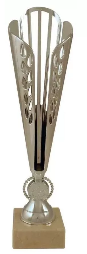 Prozona Trofej Sport stříbrný pohár mramorový podstavec výšk